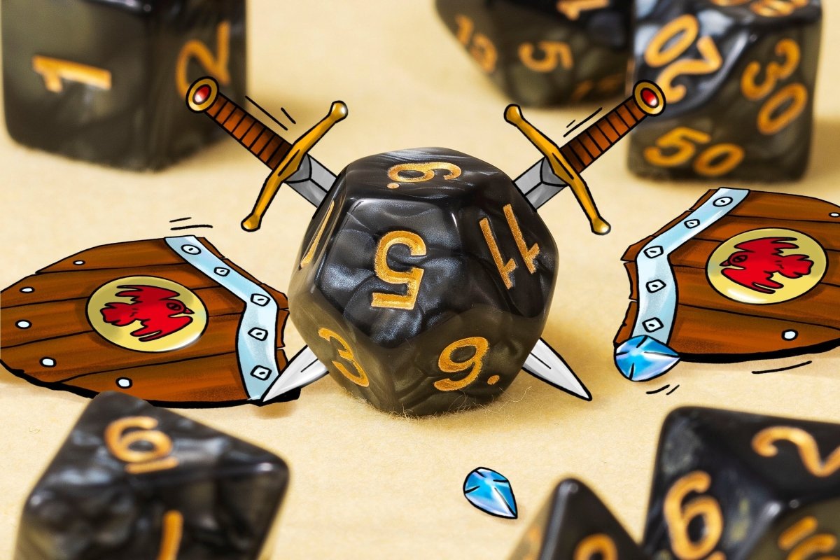 Black Dice | Black DnD Dice Sets | Black D&D Dice Collection