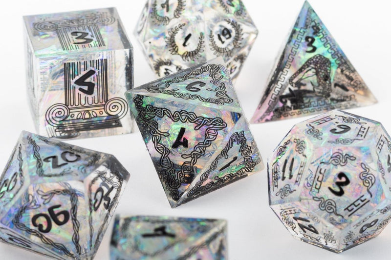 Medusa Black Ancient Greece Inspired Dnd Dice Set