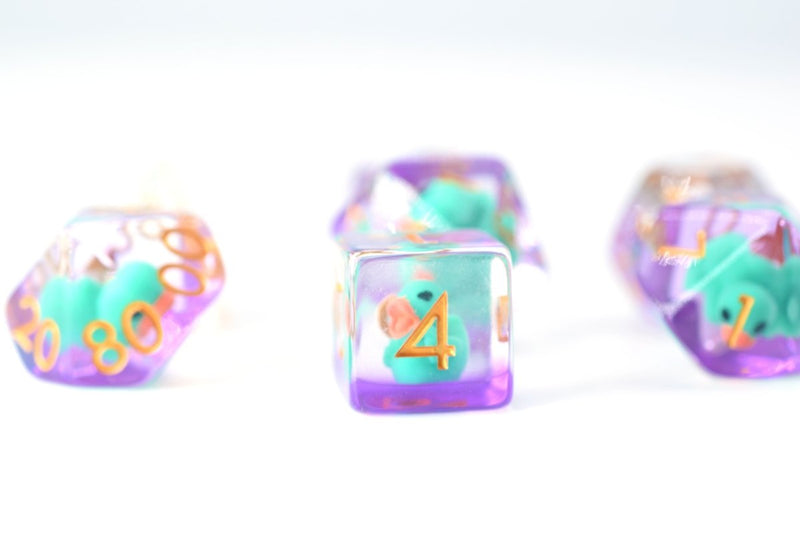 Teal Ducky Dnd Dice Set